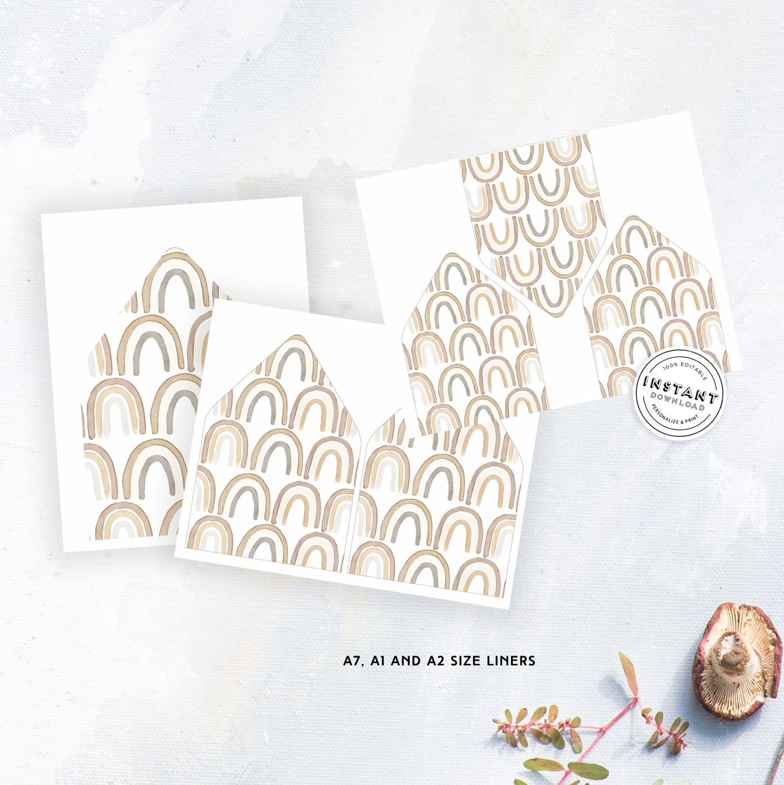 Boho Rainbow Envelope Liner Boho Baby Shower Envelope - Etsy