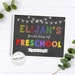 Chalkboard First Day of School Sign Printable Rainbow Back - Etsy
