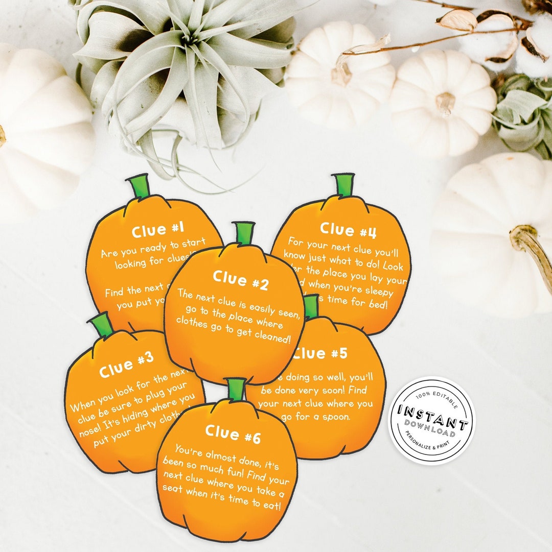 Halloween Scavenger Hunt for Kids | at Home Holiday Treasure Hunt ...