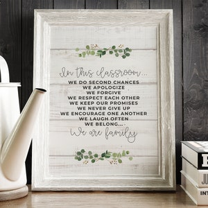 Classroom Family Teacher Poster | Student Family Art Print | DIY ...