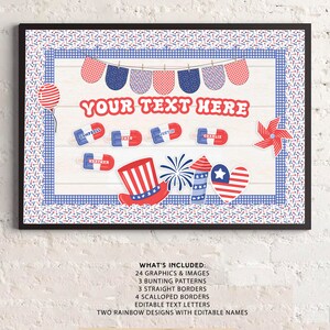 Americana Bulletin Board Kit Bulletin Board Borders, Decor, Letters ...