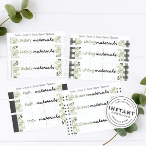 Set of 4 Farmhouse Classroom Binder Covers | Modern Farmhouse Teacher ...