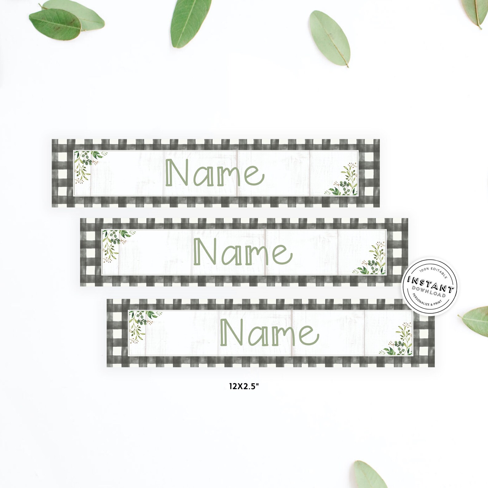Farmhouse Classroom Desk Name Tag | Modern Farmhouse Teacher Decor ...