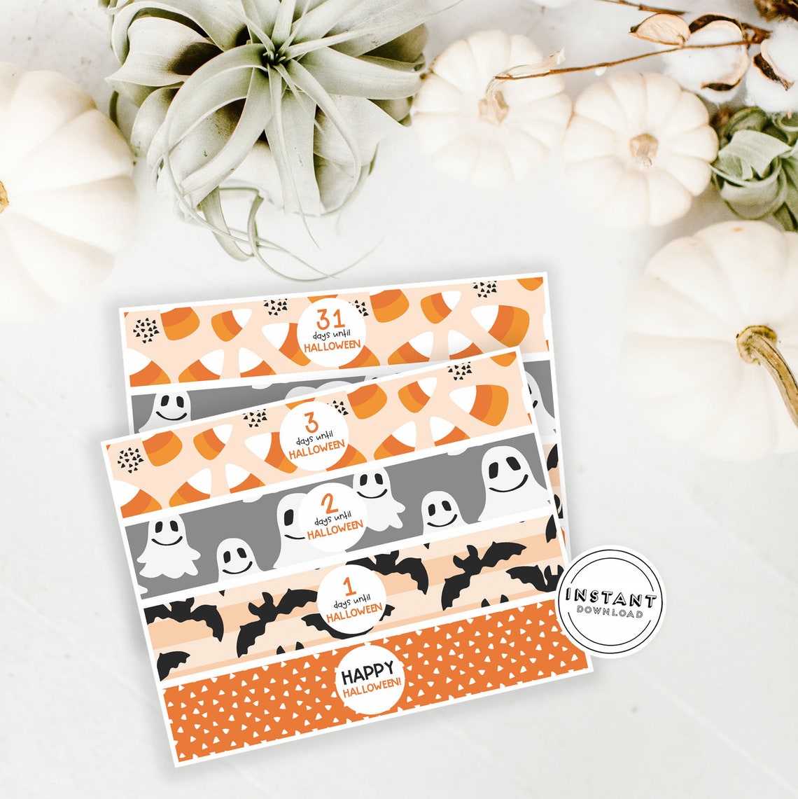 Halloween Countdown Paper Chain Halloween Advent Halloween | Etsy