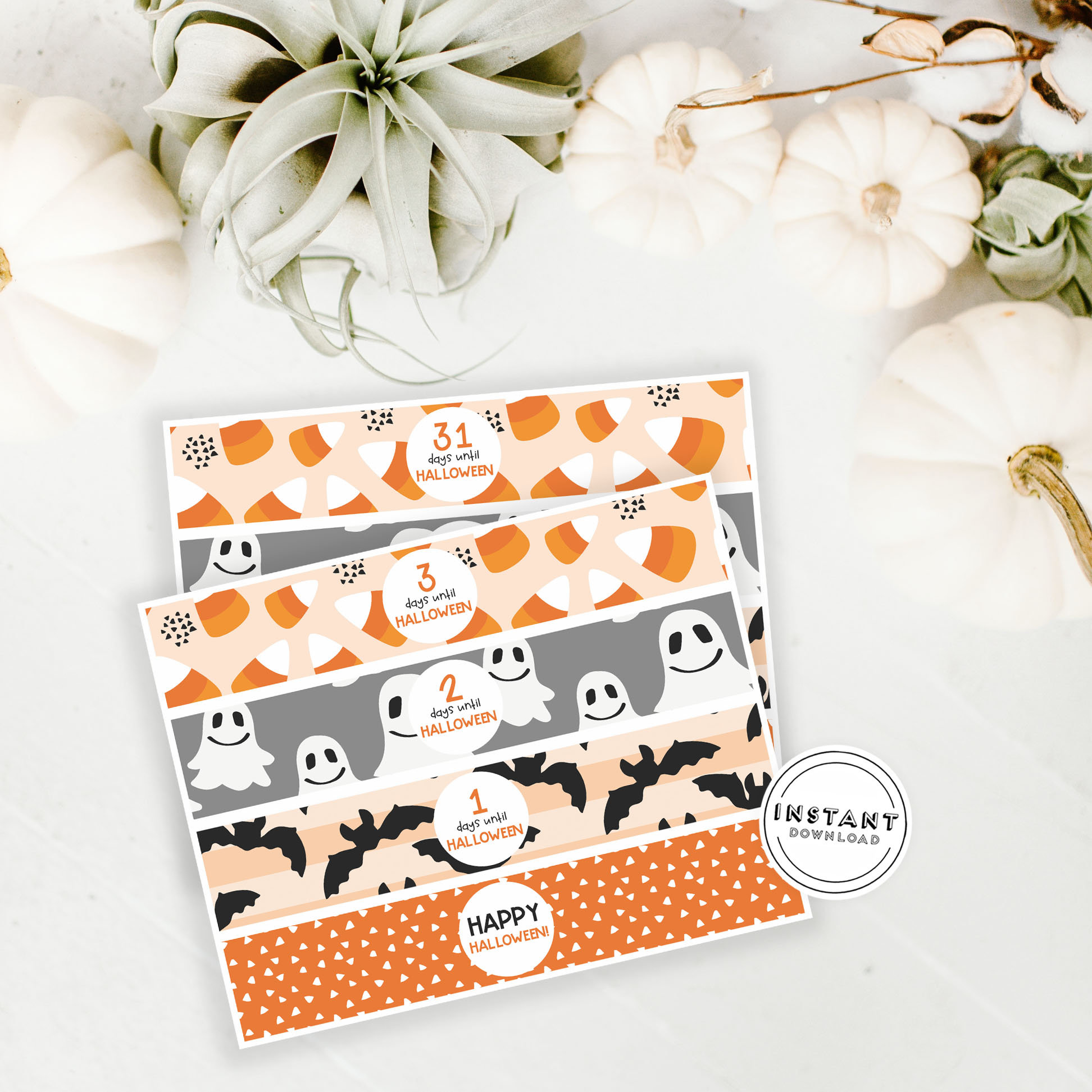 Halloween Countdown Paper Chain Halloween Advent Halloween | Etsy