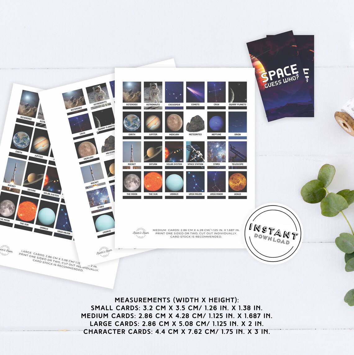 Space Guess Who Printable Template Gather Round Homeschool | Etsy