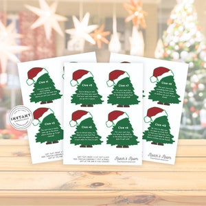 Christmas Tree Scavenger Hunt for Kids | at Home Holiday Treasure Hunt ...