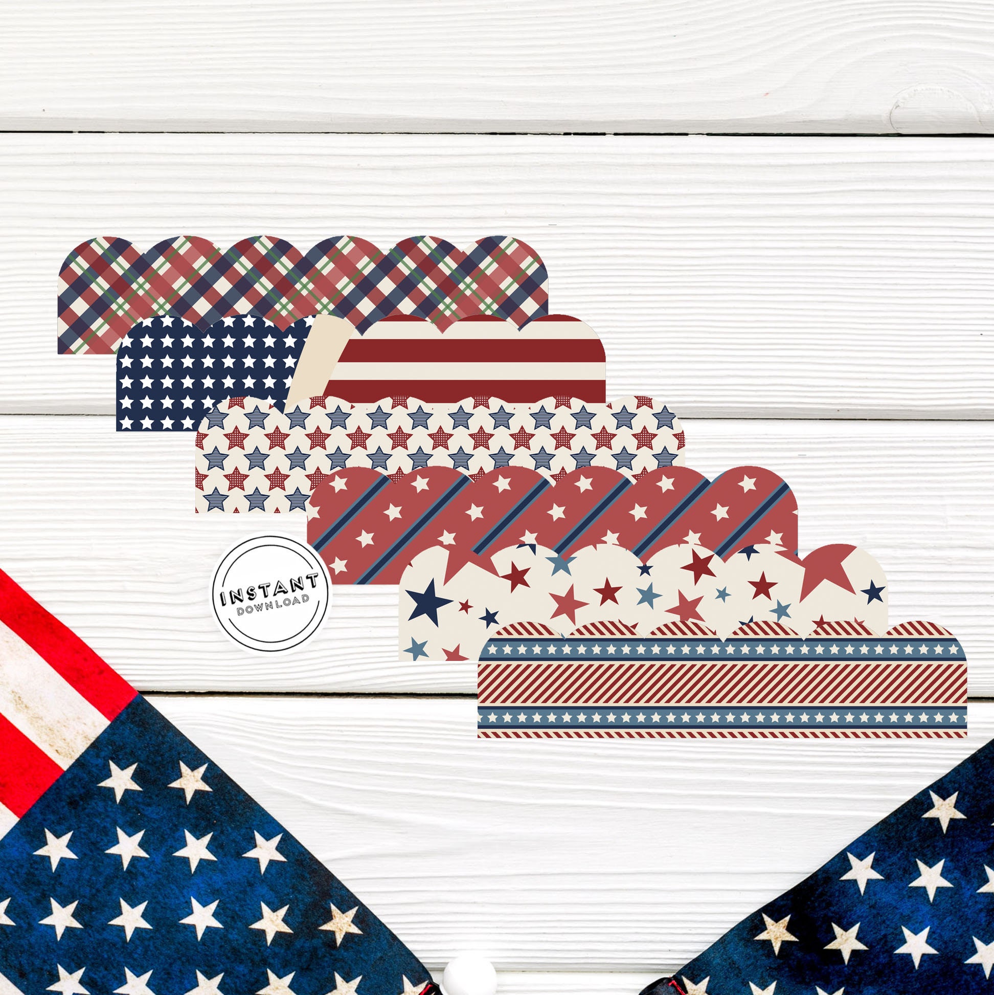 Americana Classroom Bulletin Board Border Printable Bulletin | Etsy