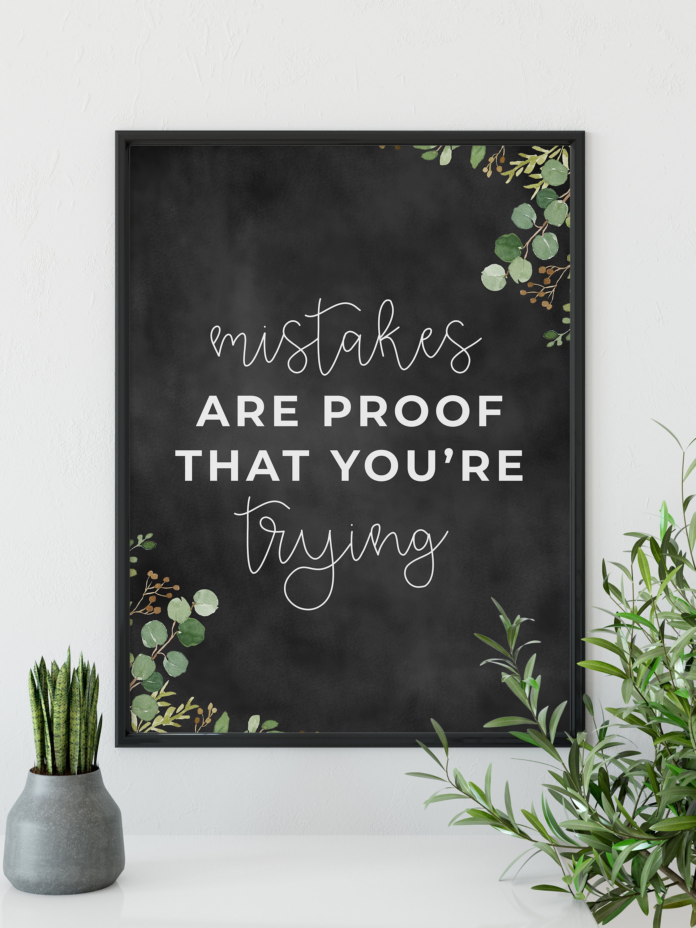 Mistakes Are Proof Farmhouse Teacher Poster Classroom Wall | Etsy