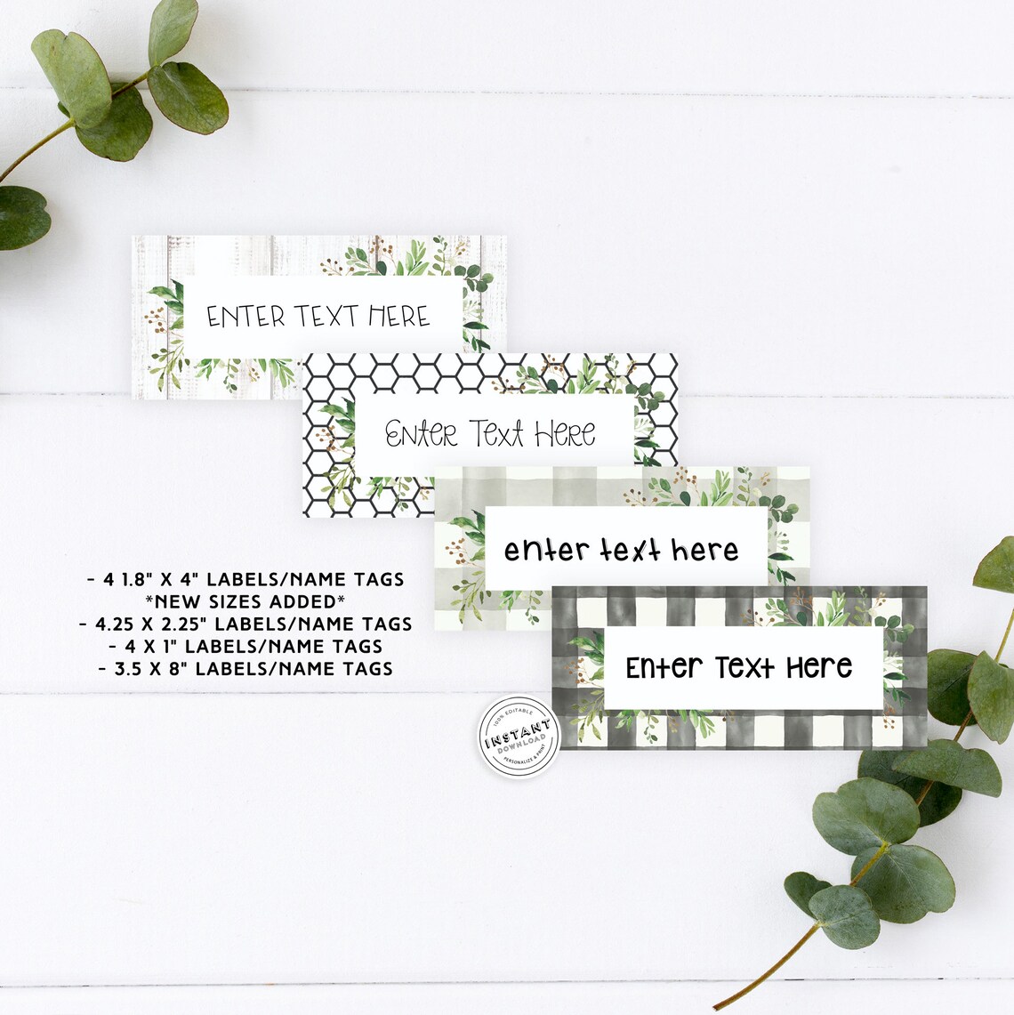 Customizable Rustic Bucket Bin Labels for Classroom - Etsy