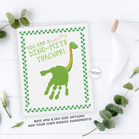 You Are a DINO Mite Teacher Handprint Craft Handprint - Etsy