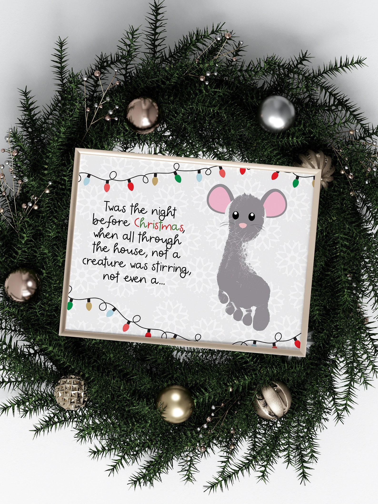 Twas the Night Before Christmas Footprint Craft Christmas - Etsy