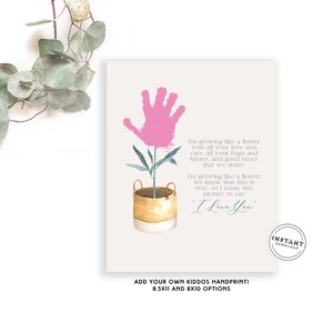 I'm Growing Like a Flower Handprint Art | Hand Print Craft for Kids ...