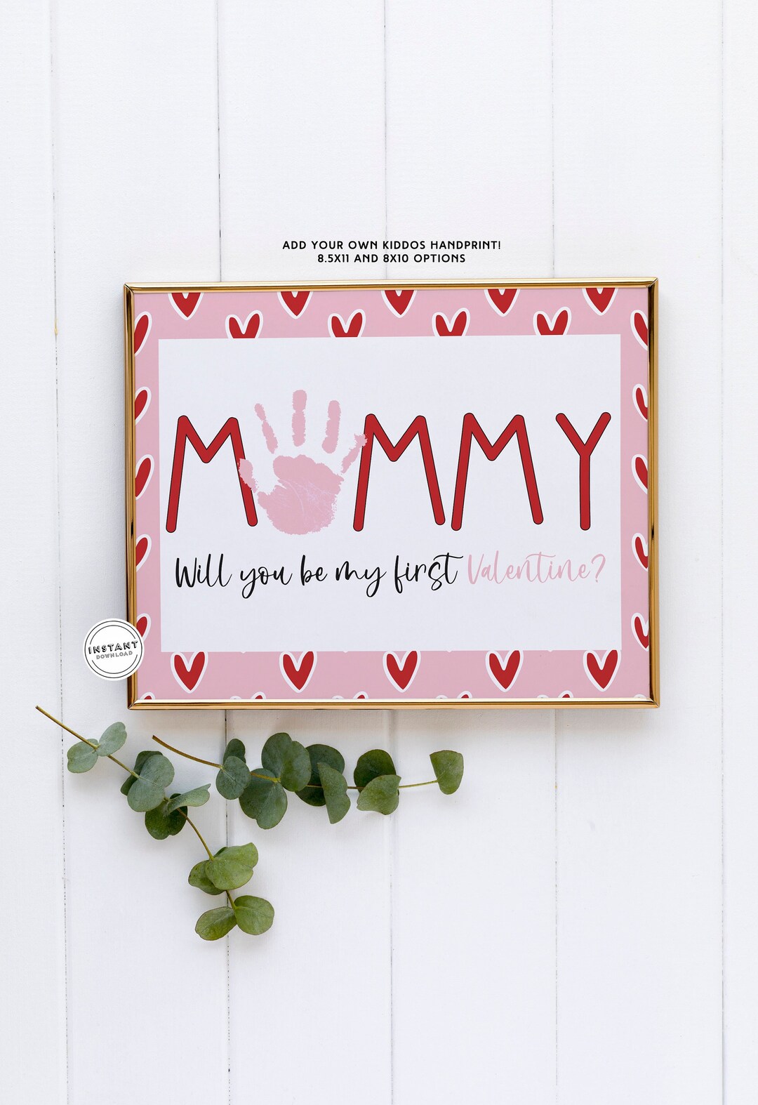 Mommy First Valentine Handprint Craft | Mommy's First Valentine From ...