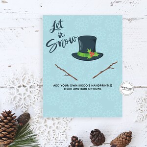 Let It Snow Snowman Footprint Craft | Christmas Handprint Activity for ...
