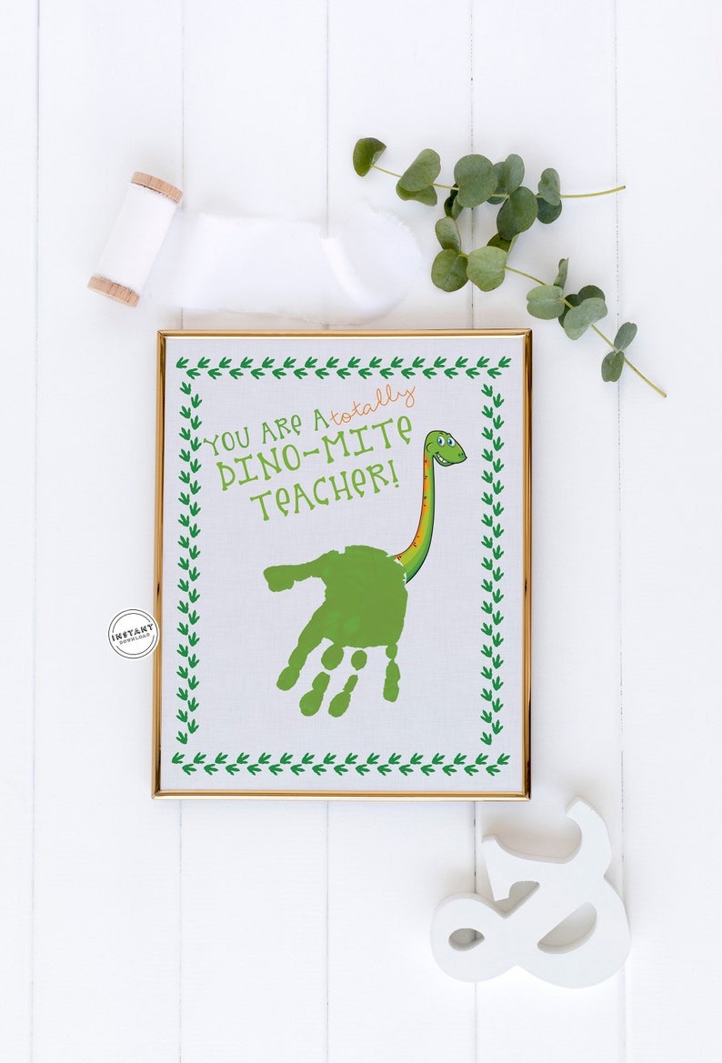 You Are a DINO Mite Teacher Handprint Craft Handprint - Etsy