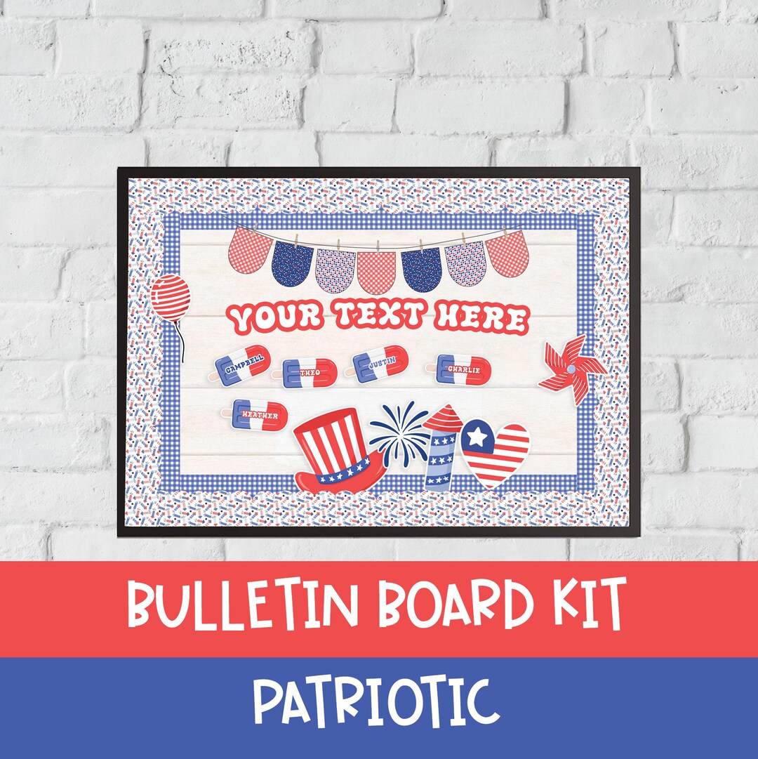 Americana Bulletin Board Kit Bulletin Board Borders, Decor, Letters ...