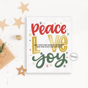 Peace Love Joy Handprint Craft Kids | Christmas Handprint Activity for ...