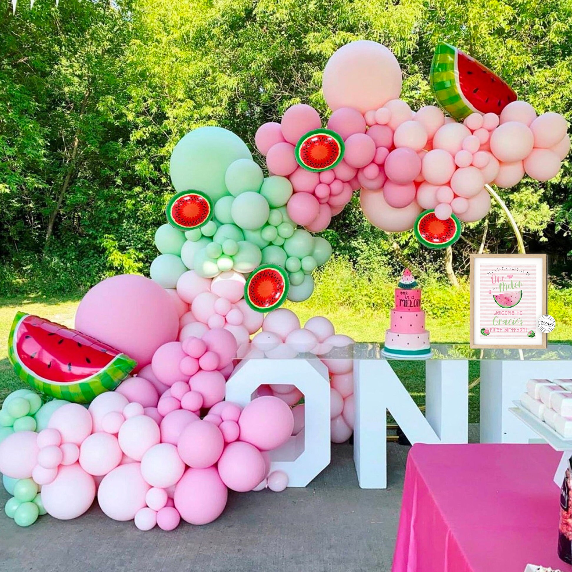 Printable One in A Melon Welcome Sign Editable Welcome - Etsy