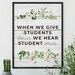 Student Voices Classroom Poster Student Choices Art Print DIY Teacher ...