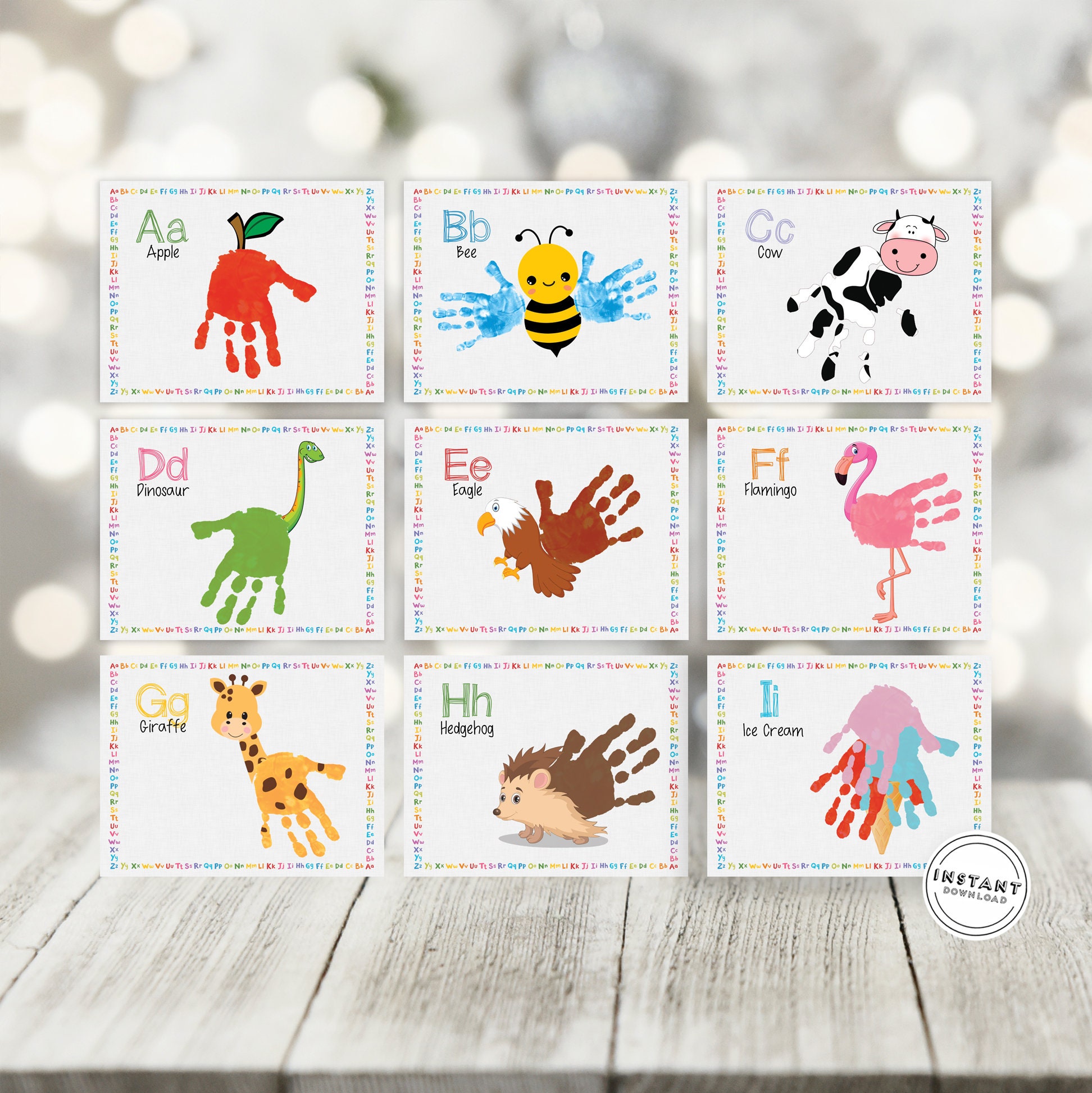 Alphabet Handprint Craft Preschool Alphabet Activity - Etsy