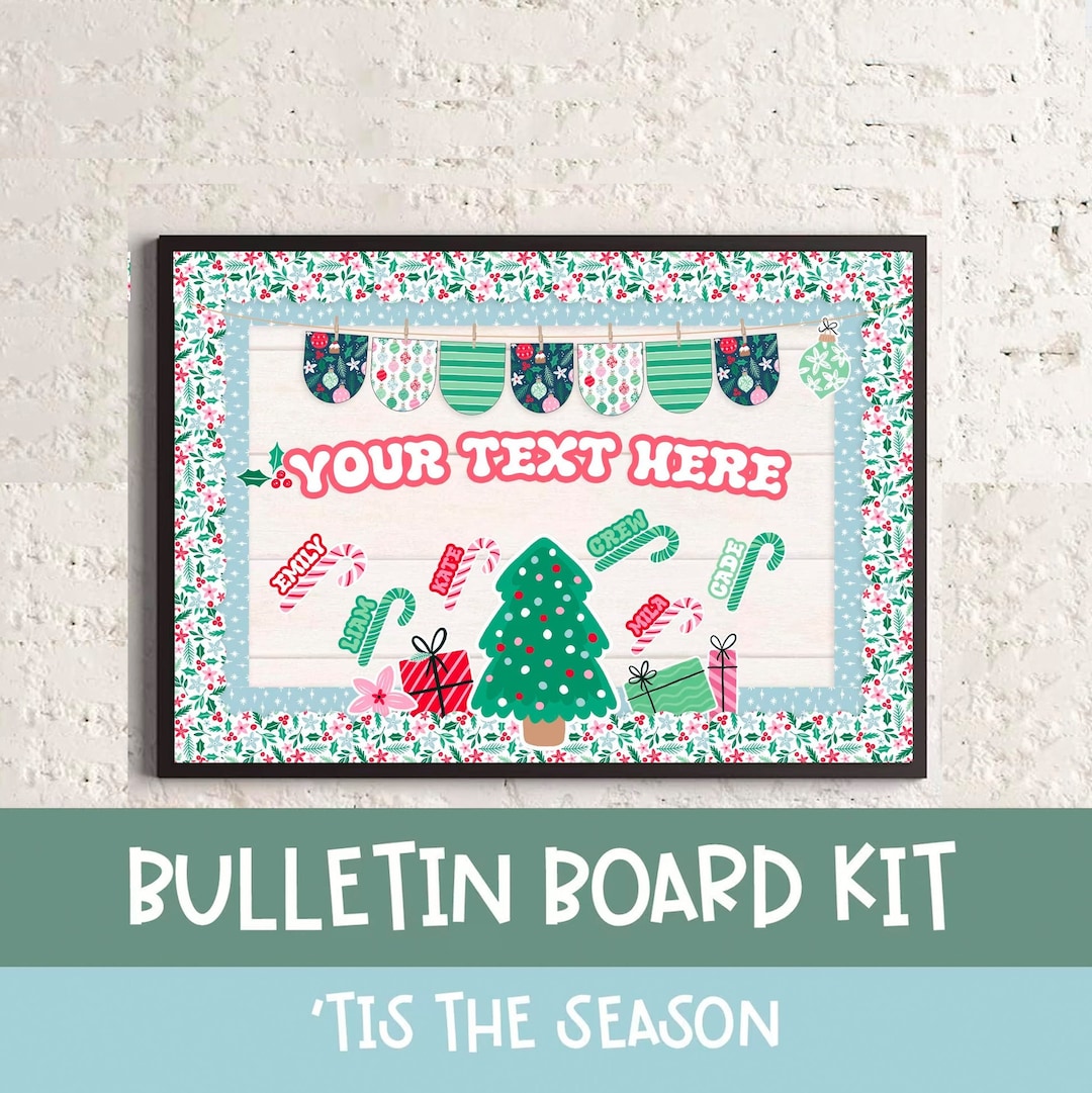 Tis the Season Bulletin Board Kit | Bulletin Board Borders, Decor ...