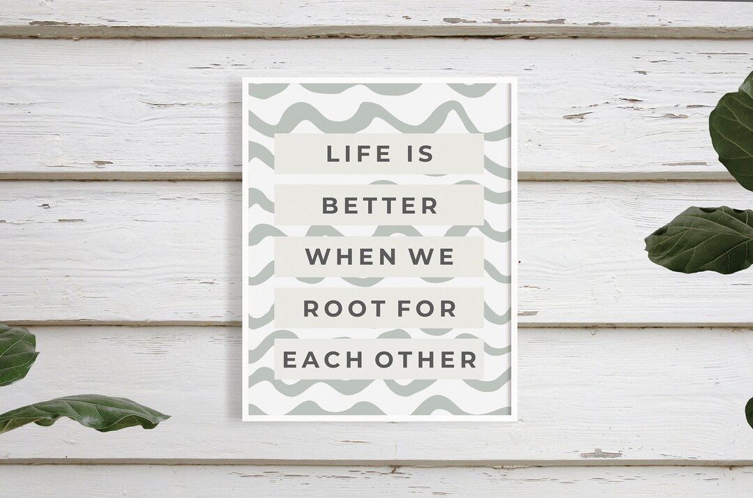 Root for Each Other Motivational Poster Modern Classroom - Etsy