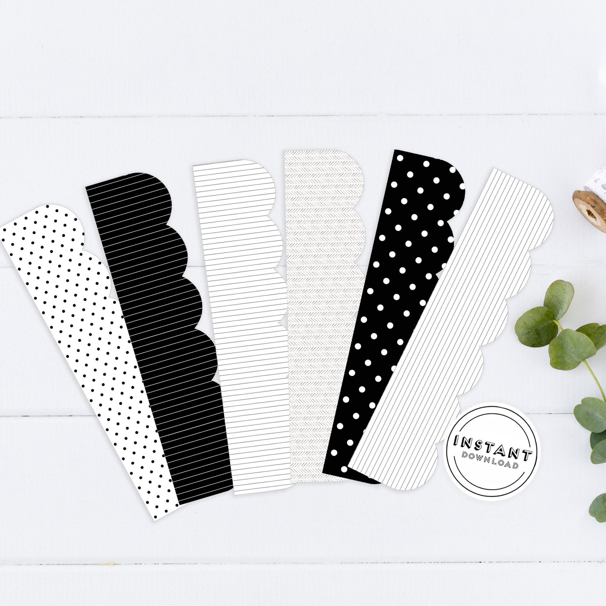 Black and White Classroom Bulletin Board Border Printable - Etsy