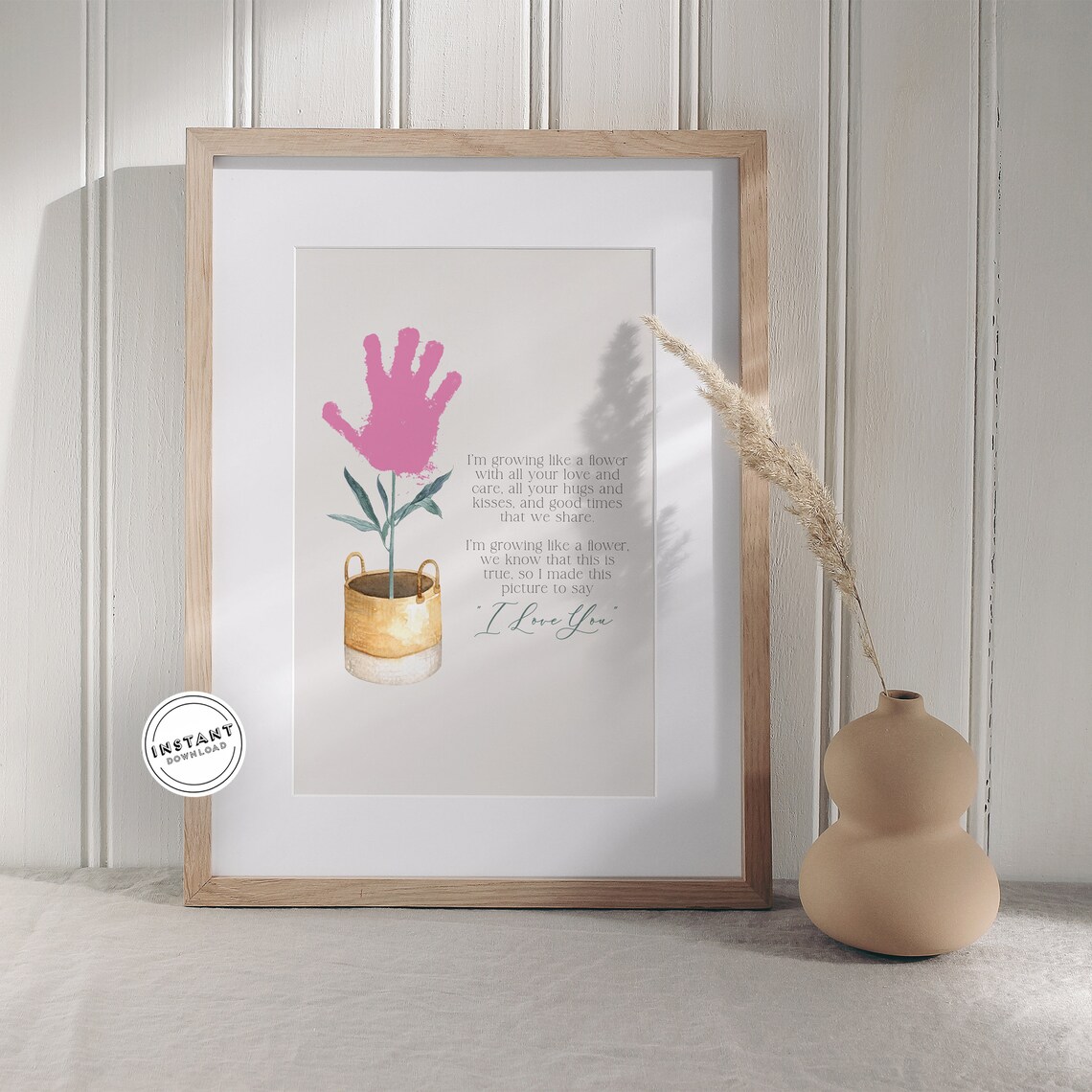 I'm Growing Like a Flower Handprint Art Hand Print Craft - Etsy