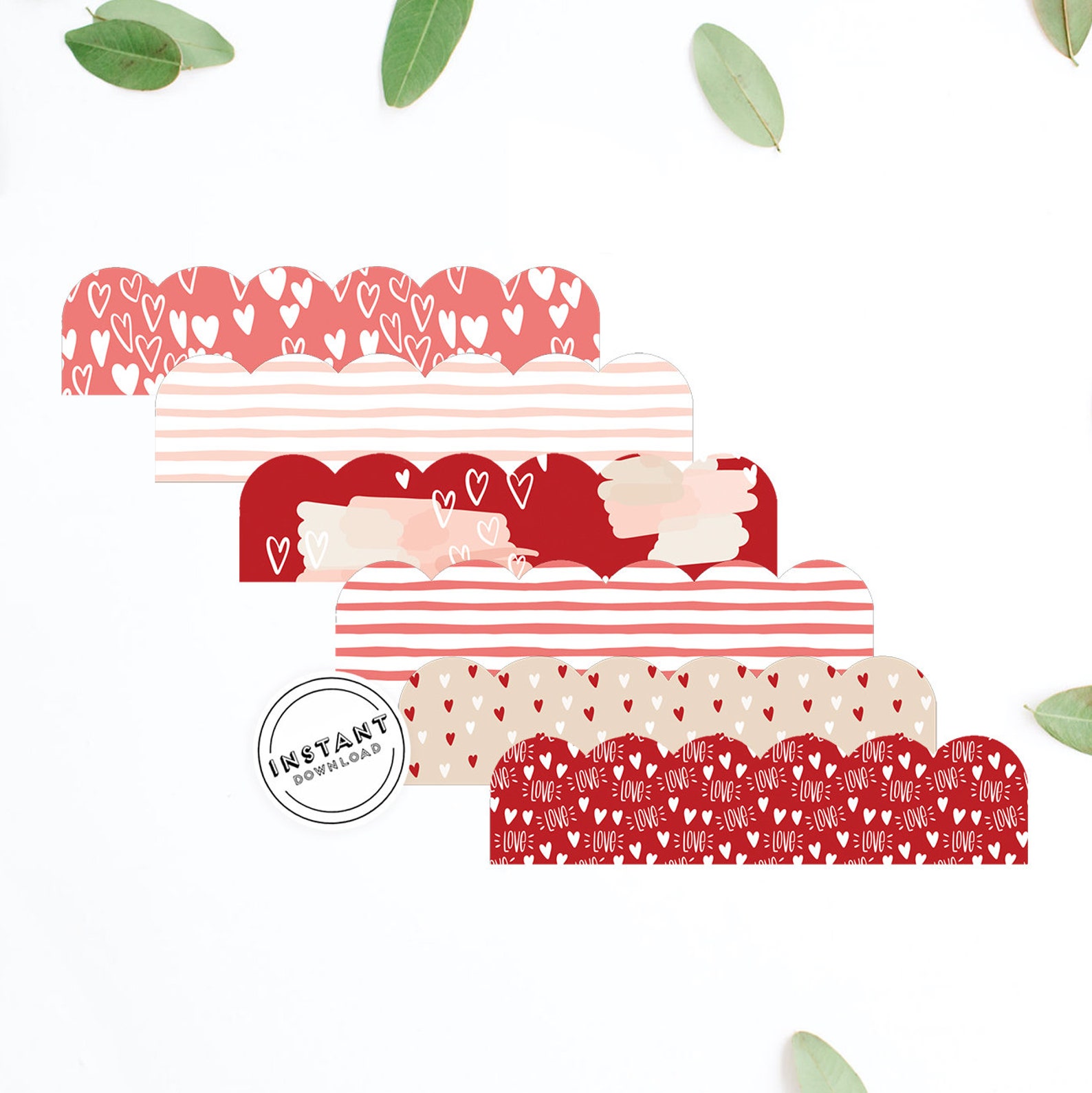 Valentines Day Classroom Bulletin Board Border Printable - Etsy