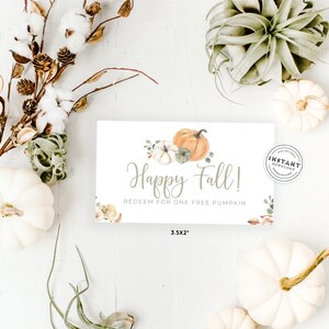 Pumpkin Gift Coupon | Free Pumpkin Voucher Customizable for Companies ...