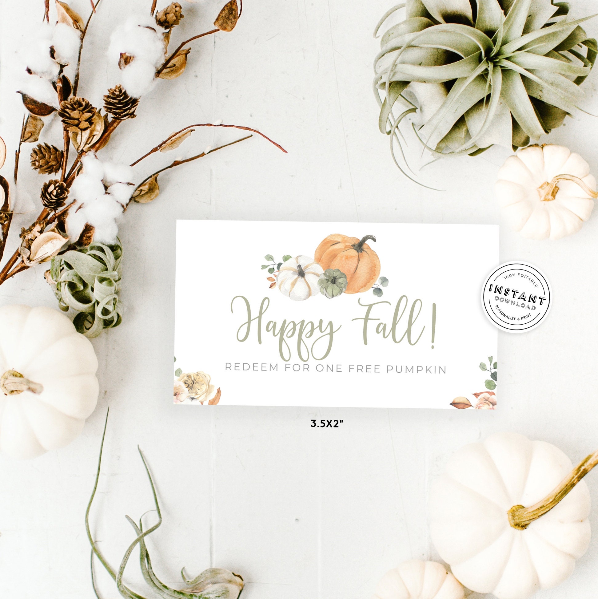 Pumpkin Gift Coupon | Free Pumpkin Voucher Customizable for Companies ...