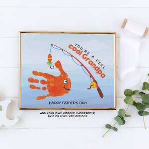 EDITABLE Reel Cool Handprint Craft | Fishing Keepsake for Aunt Uncle ...
