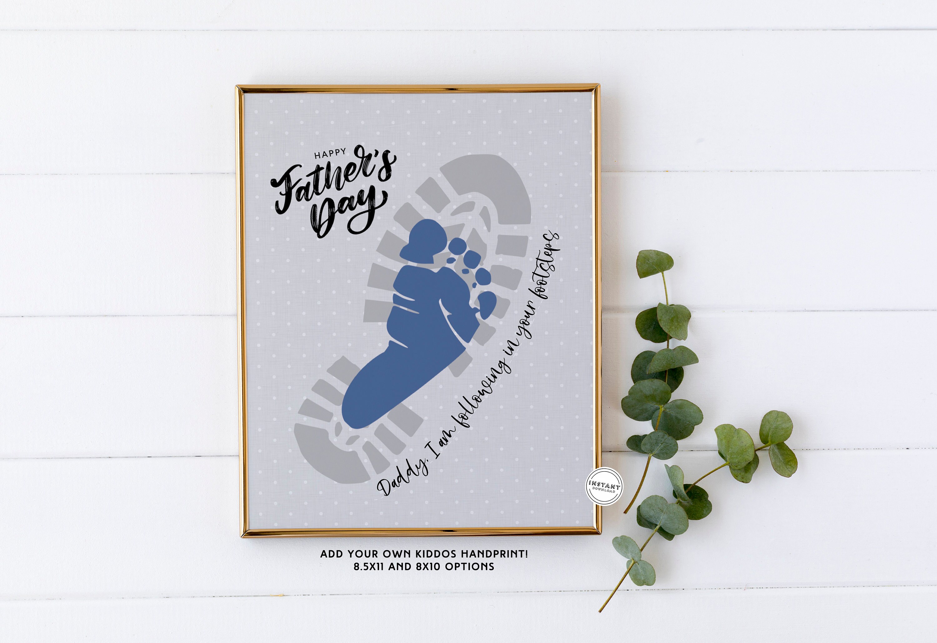 Im Following in Your Footsteps Dad Fathers Day Footprint - Etsy