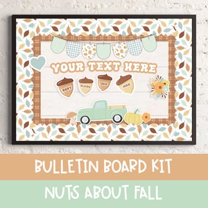Nuts About Fall Bulletin Board Kit Bulletin Board Borders, Decor ...