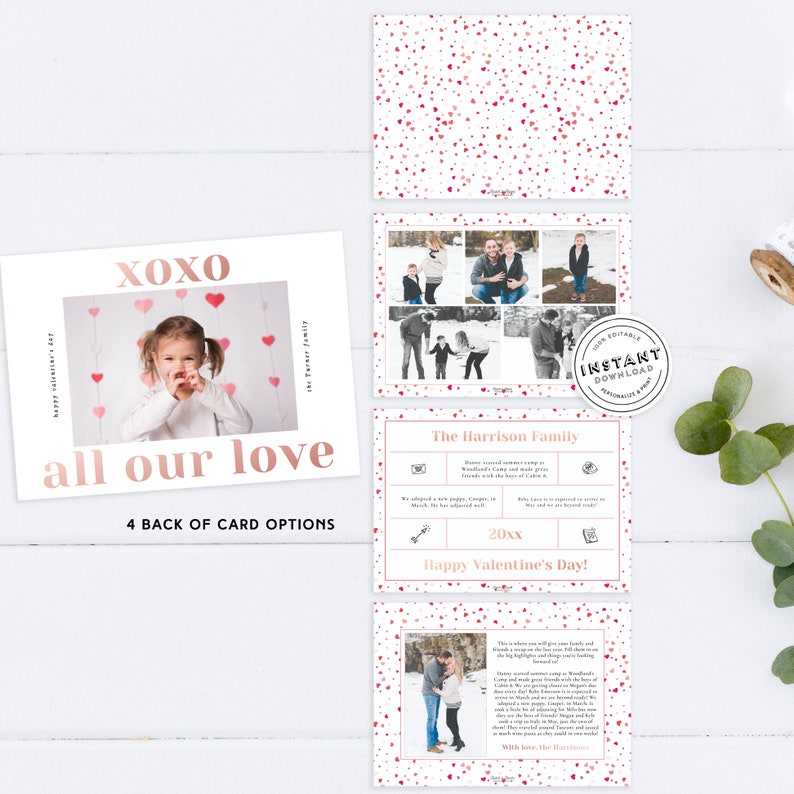 All Our Love Family Valentines Day Card 2020 Photo Card | Etsy