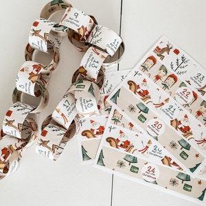 Christmas Countdown Paper Chain | Christmas Advent | Christmas Garland ...