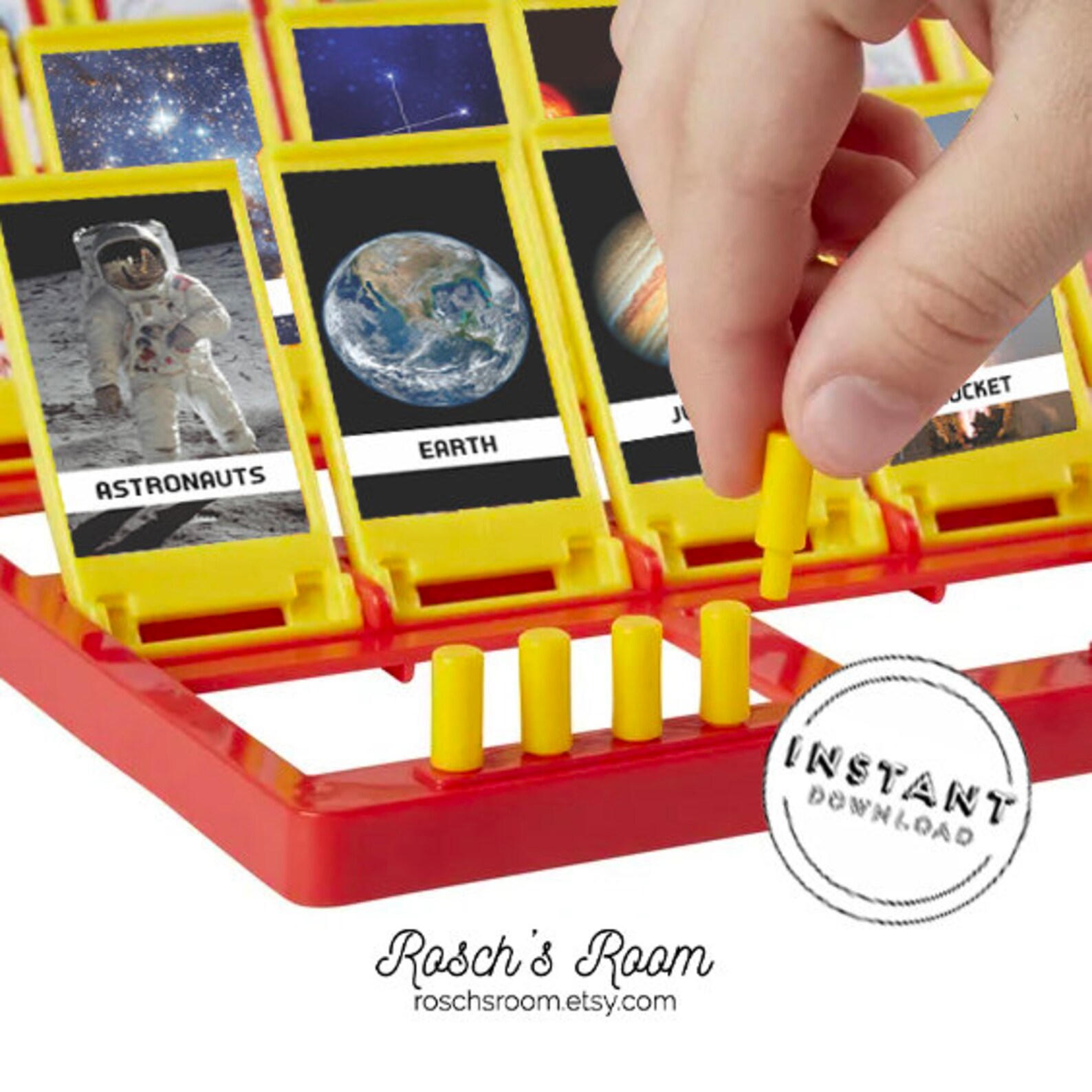 Space Guess Who Printable Template Gather Round Homeschool - Etsy