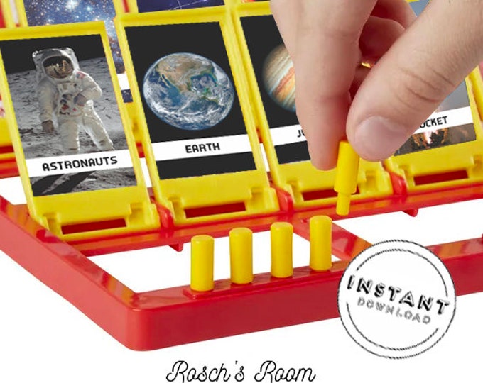 Space Guess Who Printable Template Gather Round Homeschool - Etsy