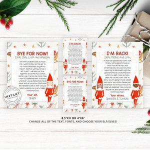 Elf Welcome and Goodbye Letter | Custom Elf Arrival Note | Boho Elf Kit ...