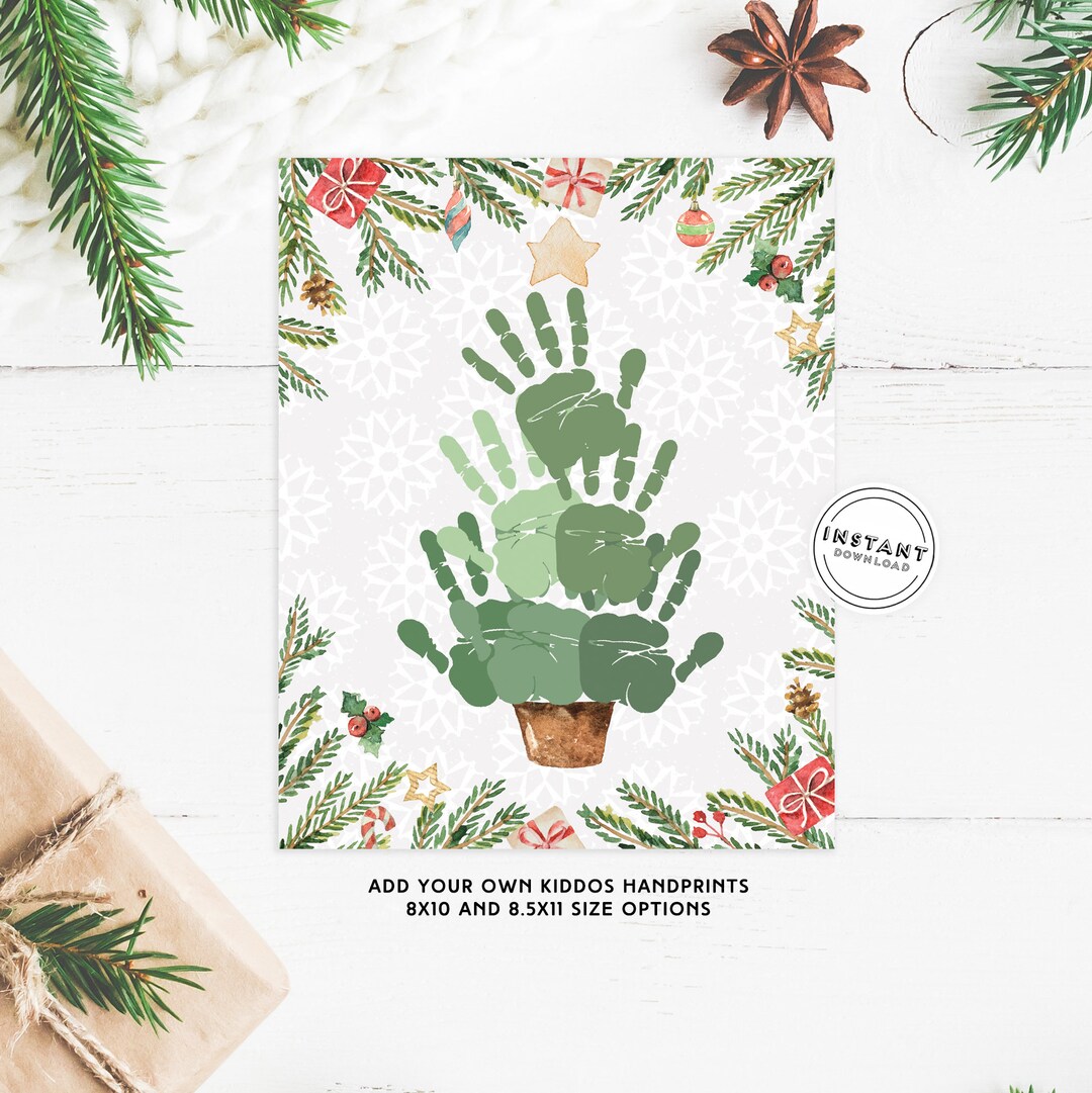 Christmas Tree Handprint Craft | Christmas Handprint Activity for Kids ...