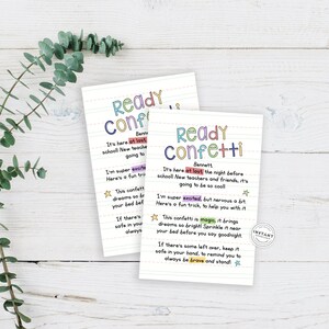 Modern Printable Ready Confetti | First Day of School Confetti | First ...