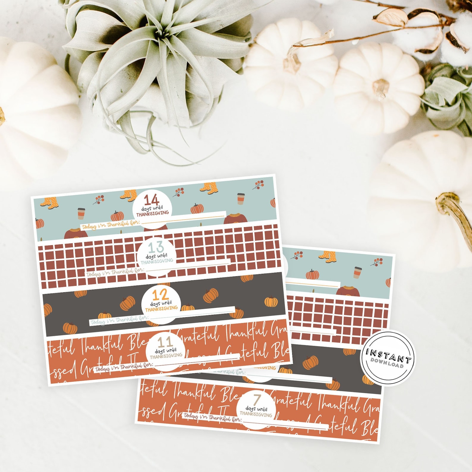 Thanksgiving Countdown Paper Chain Thanksgiving Advent - Etsy