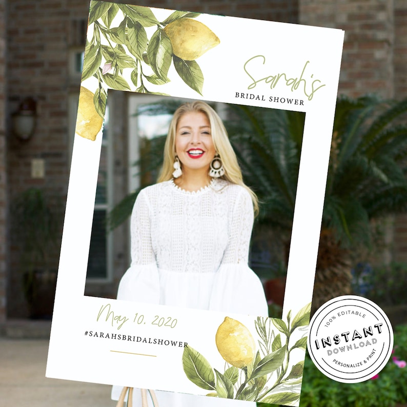 Bridal Shower Photo Booth Frame | INSTANT DOWNLOAD Photo Prop | Baby ...
