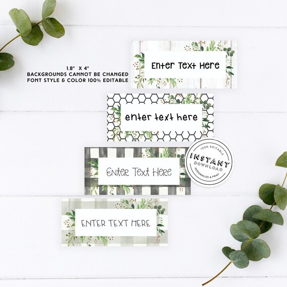 Farmhouse Classroom 1.8x4 1x4 2.25x4.25 Bin Labels Modern - Etsy