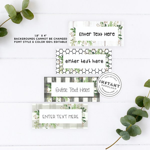 Editable Labels - Etsy
