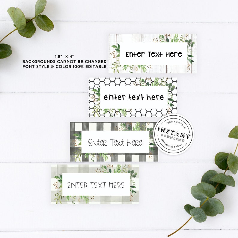 Farmhouse Classroom 1.8x4 1x4 2.25x4.25 Bin Labels Modern - Etsy
