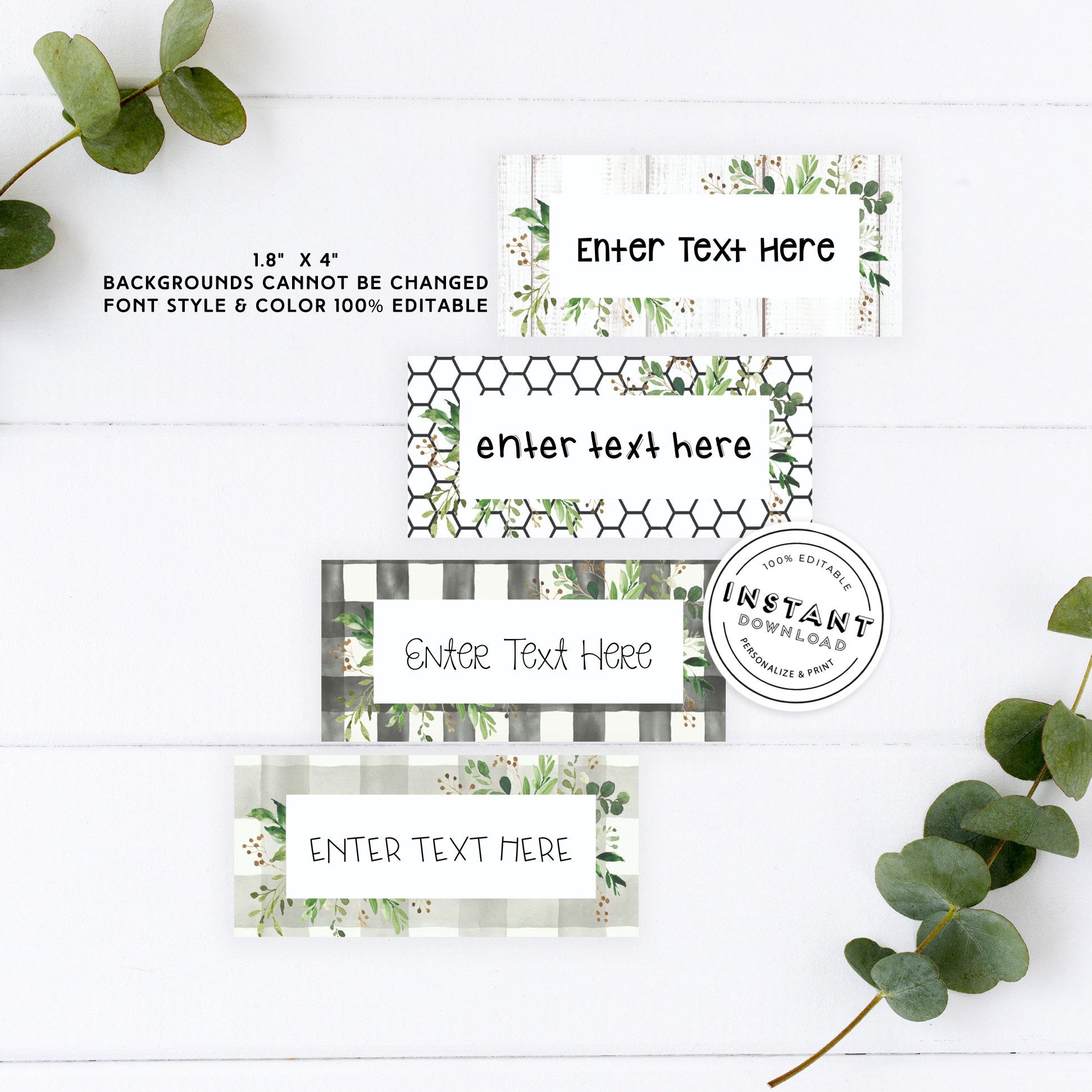 Farmhouse Classroom 1.8x4 1x4 2.25x4.25 Bin Labels Modern - Etsy