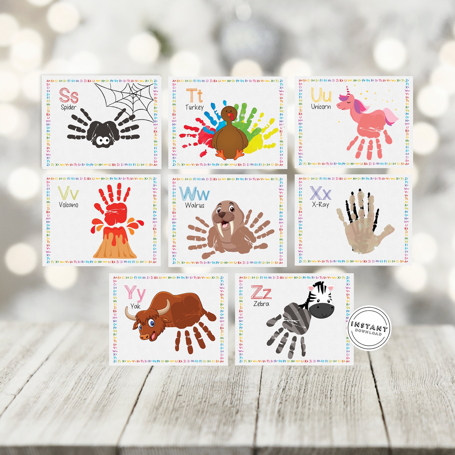 Alphabet Handprint Craft Preschool Alphabet Activity - Etsy