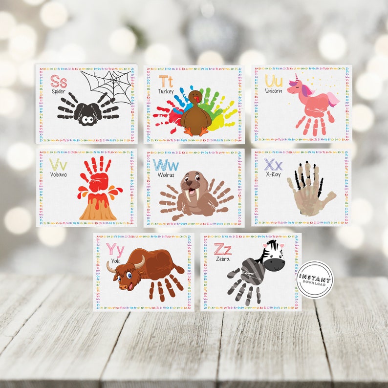 Alphabet Handprint Craft Preschool Alphabet Activity - Etsy